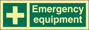 IMPA 334173 Self adhesive safety sign - Emergency equipment