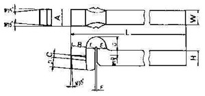IMPA 633036 TOOL BIT TIP WELDED HSS #22-12 12X12X125MM