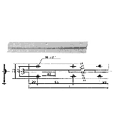 IMPA 490419 CONTINIOUS HINGE 40mm length 1 mtr. BRASS