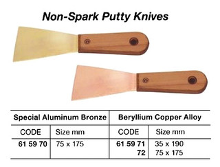 IMPA 615971 PUTTY KNIFE WITH HANDLE 40mm BE-COPPER NON-SPARK