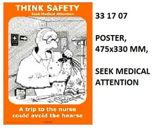 IMPA 331707 Self adhesive poster - Think safety - Seek Medical At
