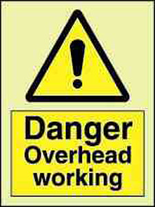 IMPA 337548 hazard sign - Caution Overhead Weight