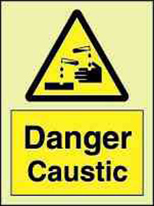 IMPA 337597 hazard sign - Warning Caustic