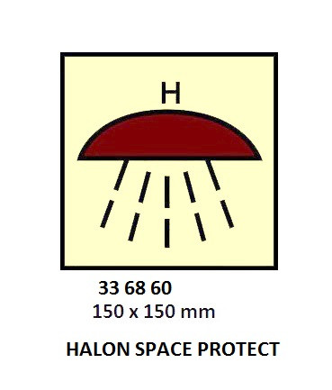 IMPA 336860 IMO FCS - Space protected by fixed halon fire ext. system
