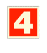 IMPA 336204 Self adhesive Fire equipment sign (red) - Number 4 (10x10)