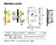 IMPA 492102 MORTISE LOCK WITHOUT HANDLE BRASS (backset 55mm) RIGHT