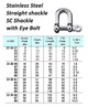 IMPA 233554 SCREW PIN D-SHACKLE 12x12x24mm STAINLESS STEEL