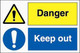 IMPA 333112 Self adhesive comb.signage - Danger Keep out