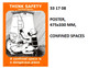 IMPA 331708 Self adhesive poster - Think safety - Confined spaces
