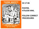 IMPA 331706 Self adhesive poster - Think safety - Follow procedur