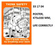 IMPA 331704 Self adhesive poster - Think safety - Lift correctly