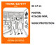 IMPA 331711 Self adhesive poster - Think Safety - Noise Protection