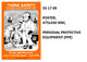 IMPA 331709 Self adhesive poster - Think safety - P.P.E.
