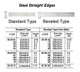 IMPA 650909 STRAIGHT EDGE STANDARD TYPE STEEL 1000x40x5mm GERMAN