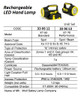 IMPA 330613 Wolf XT-70H, Rechargeable Safety Handlamp, LED, including ...