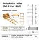 IMPA 232052 EMBARKATION ROPE LADDER WOODEN STEPS-FLAT 6 mtr.