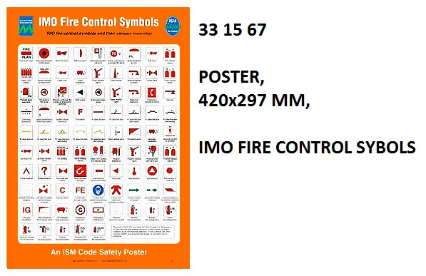 IMPA 331567 Laminated poster - IMO (952) fire control symbols