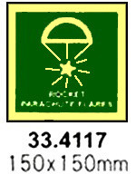 IMPA 334117 Photoluminescent IMO symbol - Rocket parachute flares