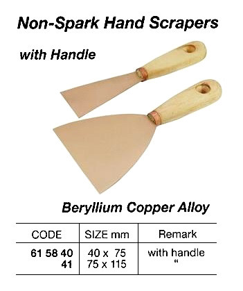 IMPA 615841 PUTTY KNIFE WITH HANDLE 75mm BE-COPPER NON-SPARK