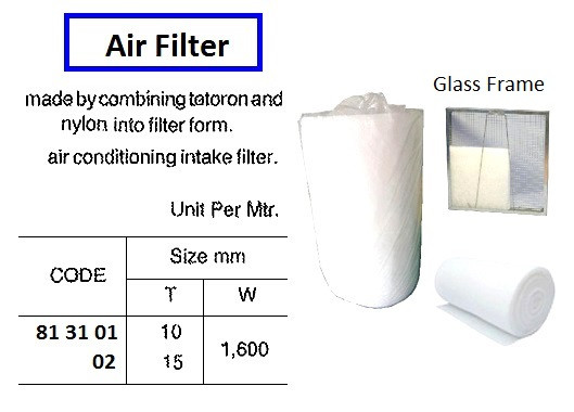 IMPA 813102 AIR FILTER/VILEDON T15/250 per mtr. WIDTH 200cm
