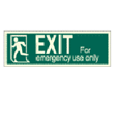 IMPA 334412 Direction sign (PV) - Emergency exit running man left