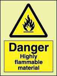 IMPA 337635 hazard sign - Danger Highly flammable material sign