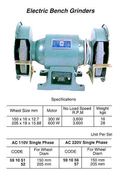 IMPA 591056 Bench grinder electric - 150mm - 350 watt Creusen DS7150T ...