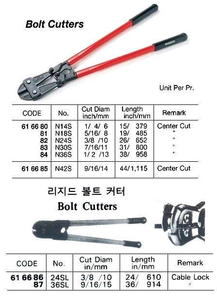 IMPA 616684 BOLT CUTTER 915mm capacity 11,1mm ECLIPSE