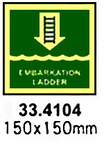 IMPA 334104 Photoluminescent IMO symbol - Embarkation ladder