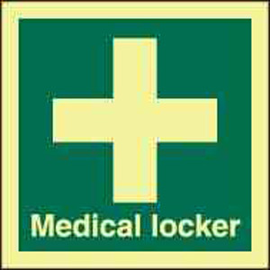IMPA 334127 Photoluminescent IMO symbol - Medical locker