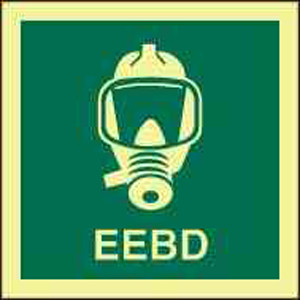 IMPA 334129 Photoluminescent IMO symbol - Safety sign EEBD