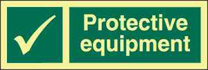 IMPA 334174 Photoluminescent Safety sign - Protective Equipment