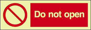 IMPA 338560 Prohibition sign - Do not open