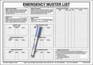 IMPA 331512 Regulation Poster - Emergency muster list
