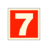 IMPA 336207 Self adhesive Fire equipment sign (red) - Number 7 (10x10)