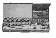 IMPA 610101 SOCKET WRENCH SET 6.35MM, 12.7MM & 19MM/SQ DRIVE