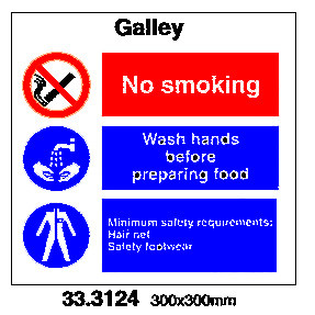 IMPA 333124 Space identification signage - Galley