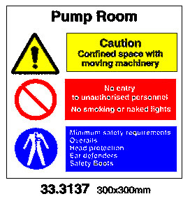 IMPA 333137 Space identification signage - Pump Room
