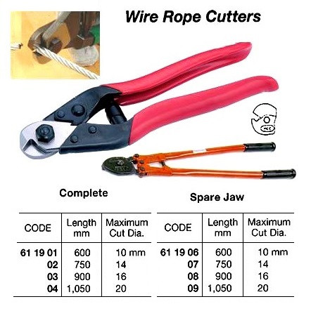 IMPA 611904 CABLE CUTTER 1065mm cap.22mm