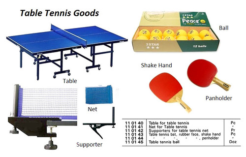 IMPA 110144 TABLE TENNIS SET 5pcs 2 BATS AND 3 BALLS