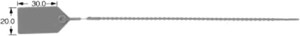 IMPA 471771 Tampered tags 340mm seal - set a 10 Red