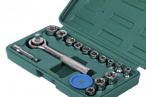 IMPA 610107 WRENCH SOCKET SET 4-13mm Square Drive 1/4" HEYCO