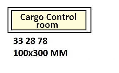 IMPA 332878 Deck & Engine room signs - Cargo control room