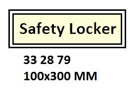 IMPA 332879 Deck & Engine room signs - Safety Locker