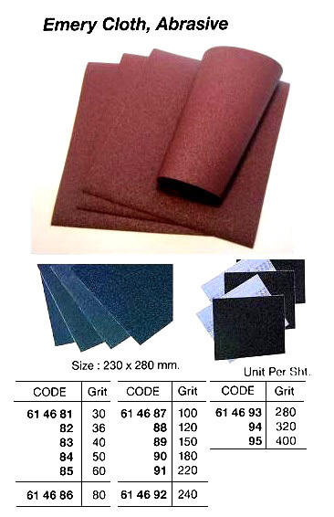 IMPA 614688 EMERY CLOTH ABRASIVE 230X280MMGRIT #120
