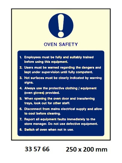 IMPA 335766 Galley sign - Oven safety