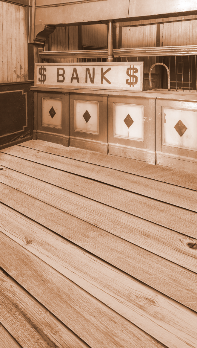 Ghost Town Bank Backdrop | Photo Pie