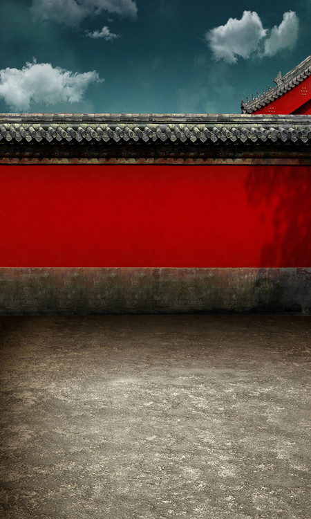 Red Chinese Wall Backdrop | Photo Pie