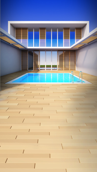 Modern Chic Pool Backdrop | Photo Pie