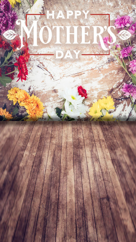 Paint Splattered Flowers Photography Backdrop by Photopie